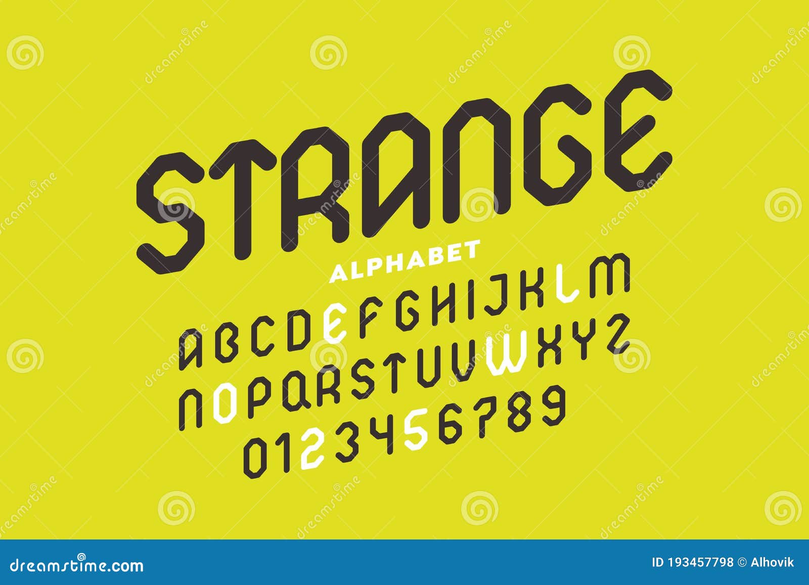 Very strange font stock vector. Illustration of quot - 193457798