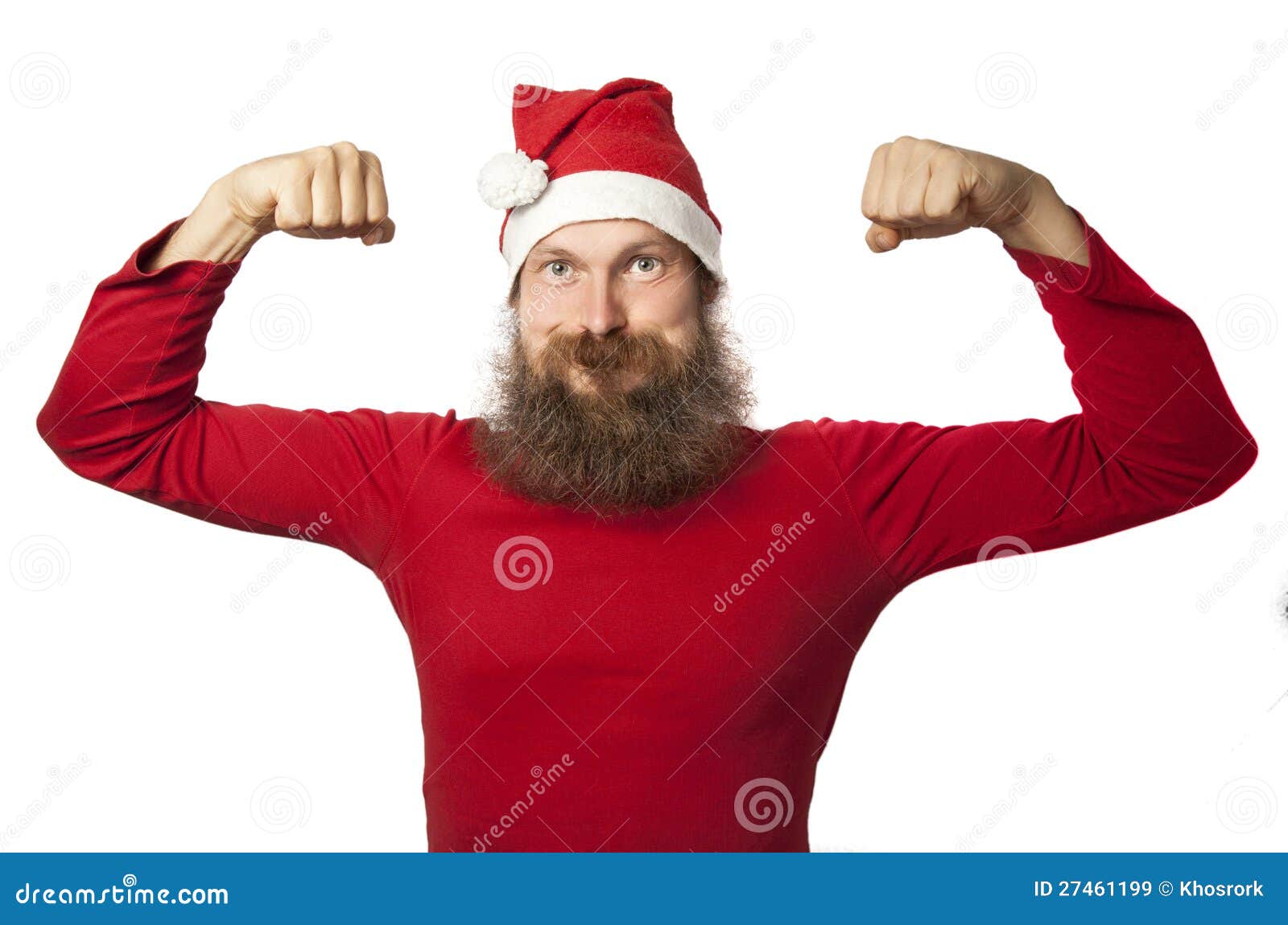 The Very Strong Santa Claus Stock Image - Image of building, naked ...