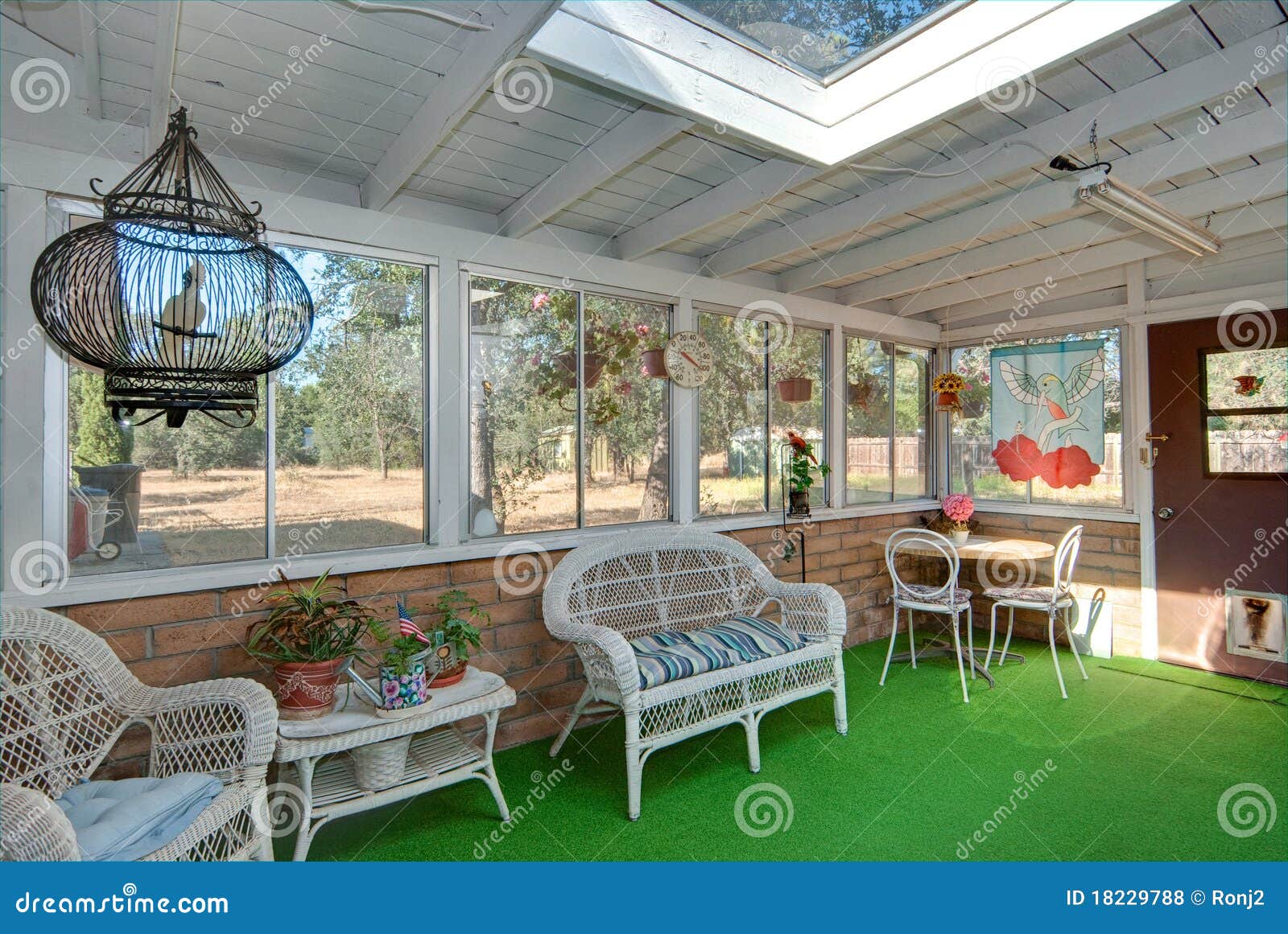 Very Sunny Sun Room stock photo. Image of real, wicker - 18229788