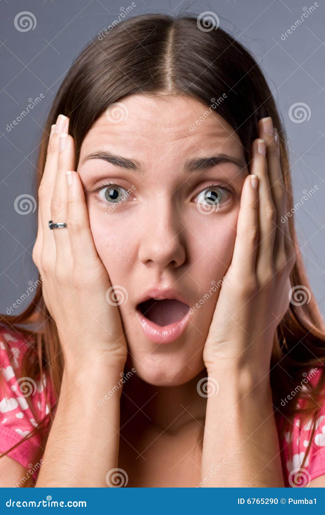 Very surprised girl stock photo. Image of attractive, caucasian - 6765290