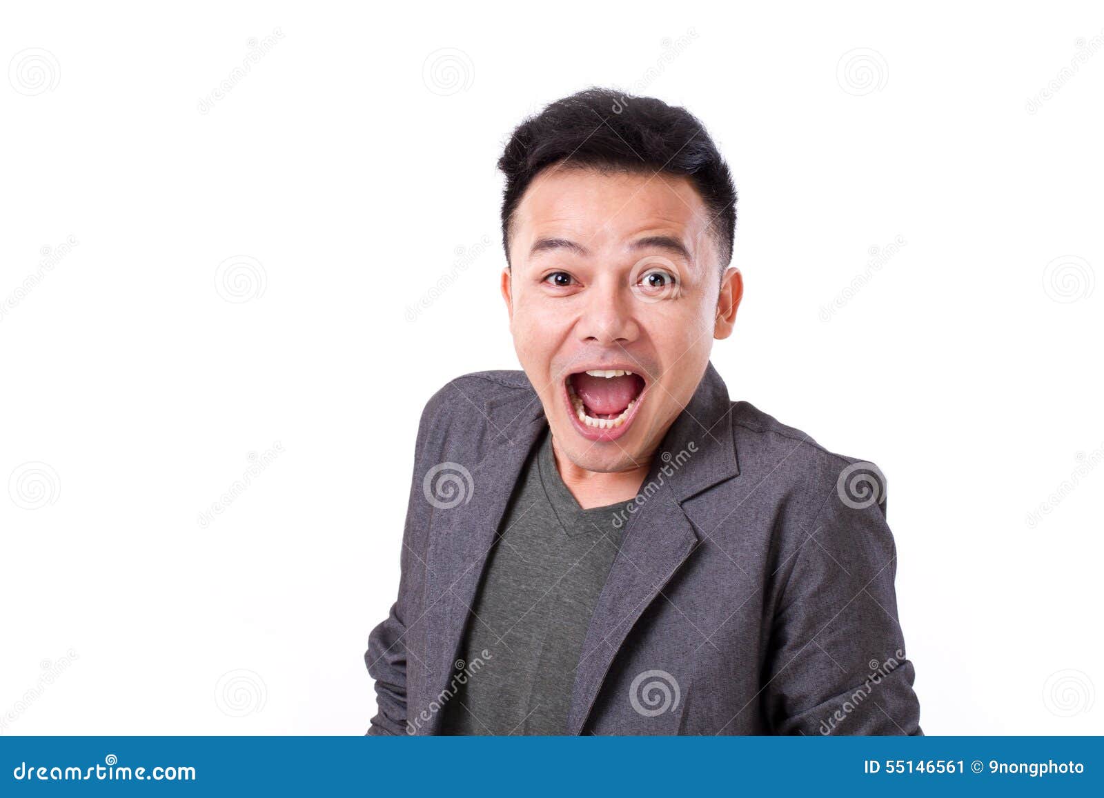 Very Surprised Man S Emotion Expression Stock Image - Image of model ...
