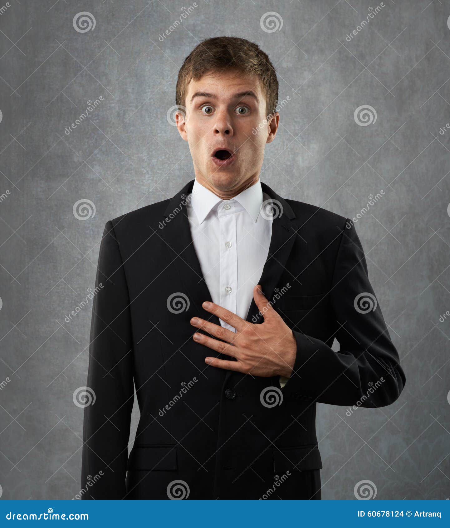 Very Surprised Man is Staying Stock Photo - Image of modern, fear: 60678124