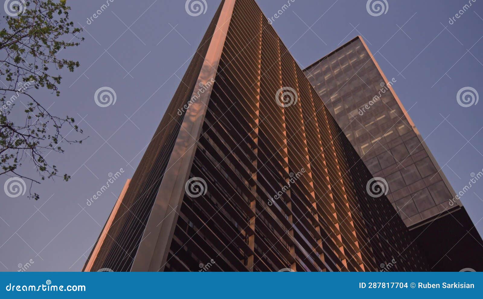 A Skyscraper with a Stunning Display of Windows Stock Footage - Video ...