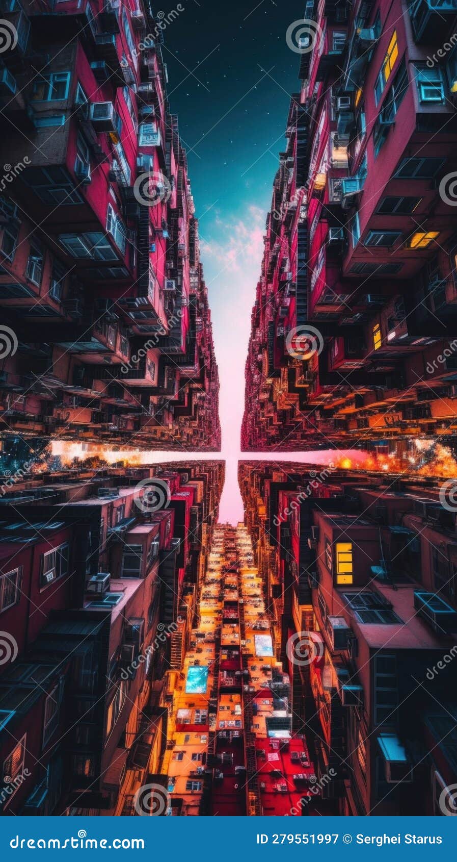 A Very Tall Building with a Sky Background. Generative AI Image. Stock ...