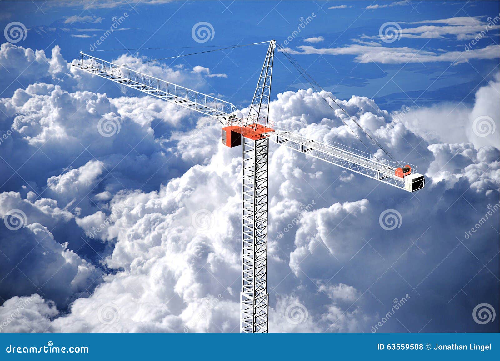 Very tall crane stock illustration. Illustration of scaper - 63559508