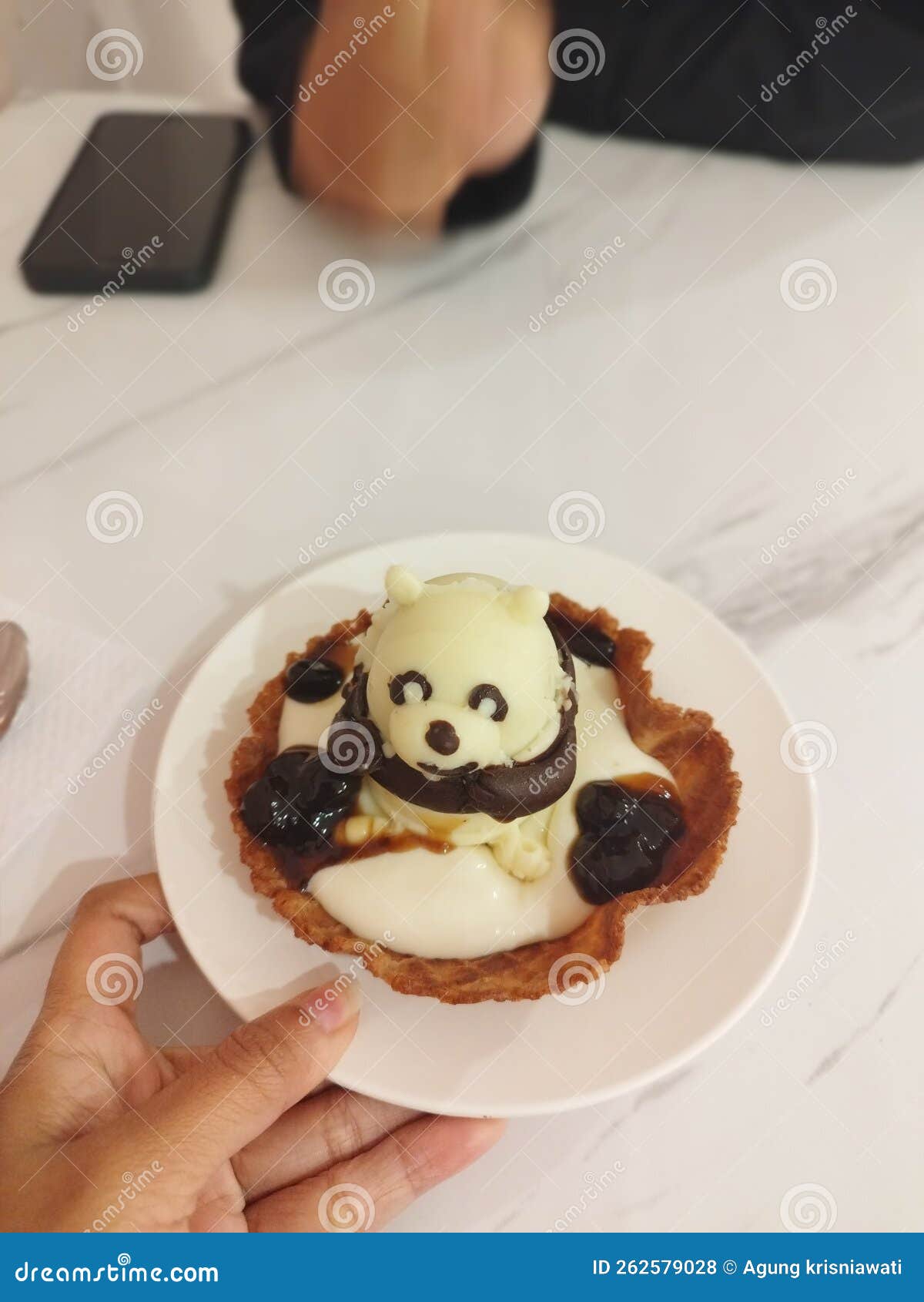 Very Tasty and Cute Bear Shaped Dessert Stock Photo - Image of bear ...