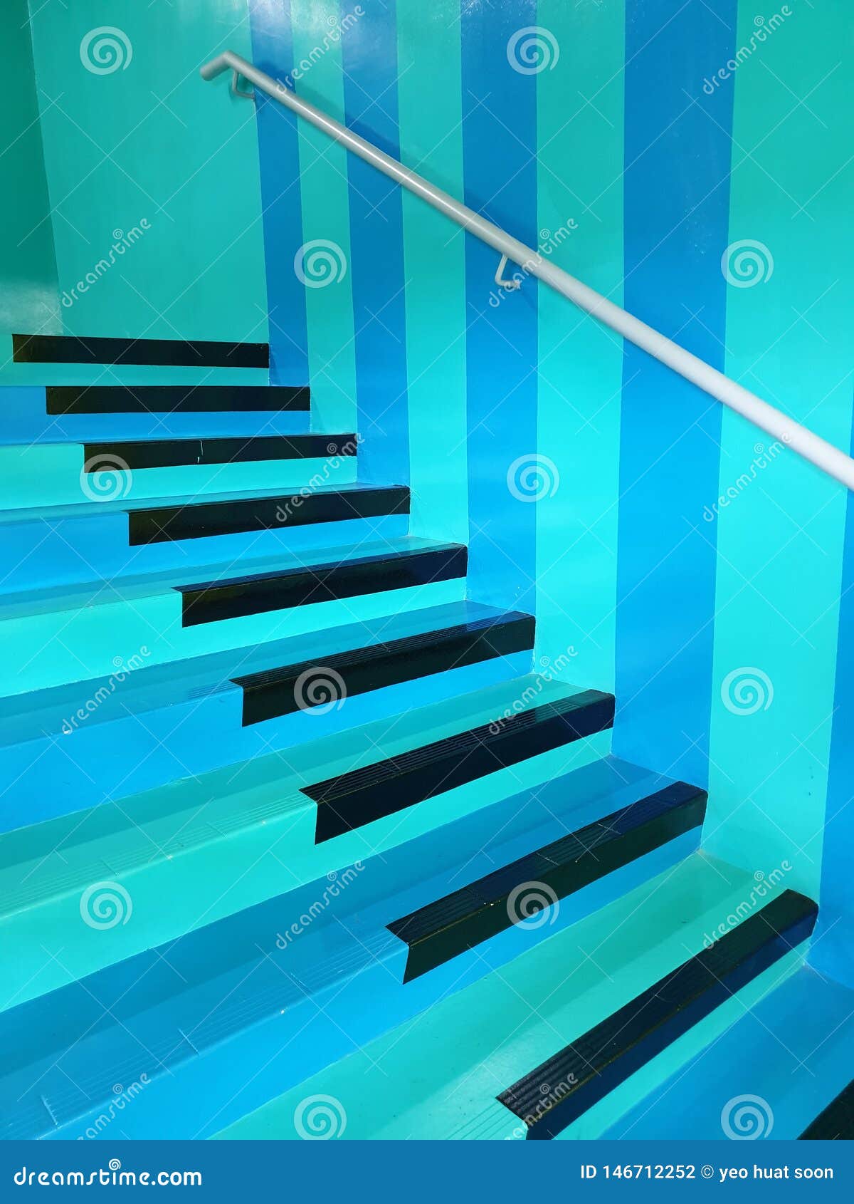 The Very Unique Design of the Staircase in a Shopping Mall Stock Photo ...