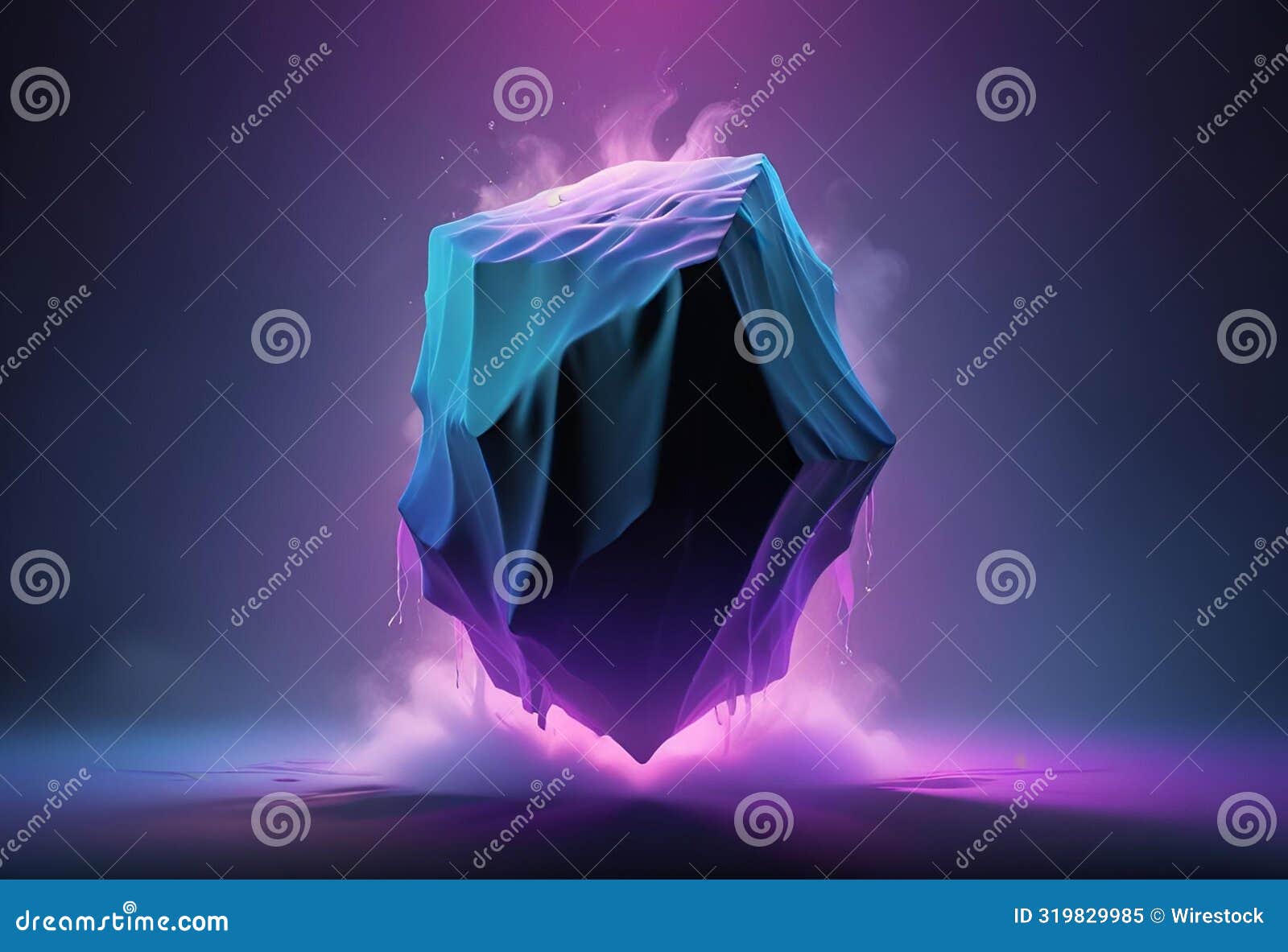A Very Unusual Rock Shaped Like a Cube, in a Dark Background with ...