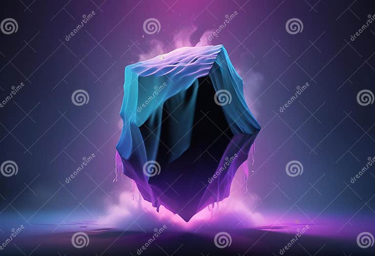 A Very Unusual Rock Shaped Like a Cube, in a Dark Background with ...