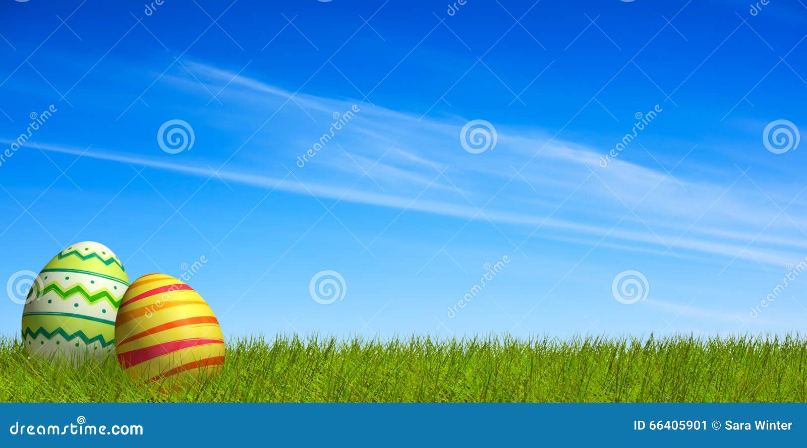 Verzierte Ostereier Im Gras Unter Einem Blauen Himmel Stock Abbildung ... Verzierte Ostereier Im Gras Unter Einem Blauen Himmel Stock Abbildung ...