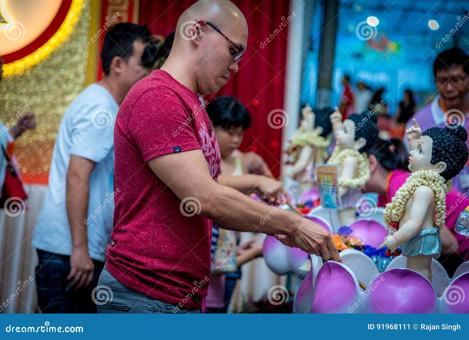 Vesak Day Bathing the Buddha Editorial Photo - Image of joss, baby ...
