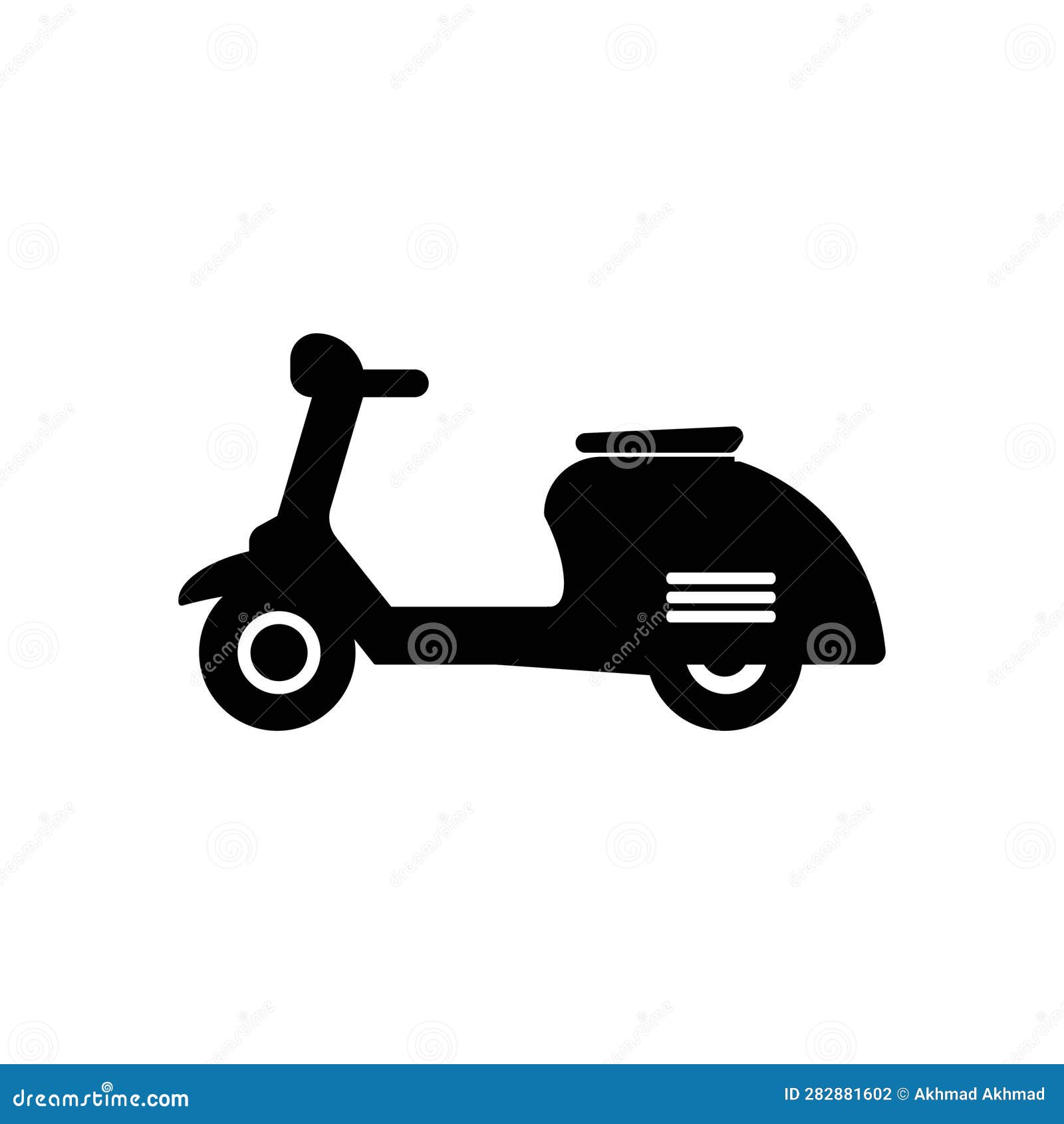 Vespa scooter icon stock vector. Illustration of flat - 282881602