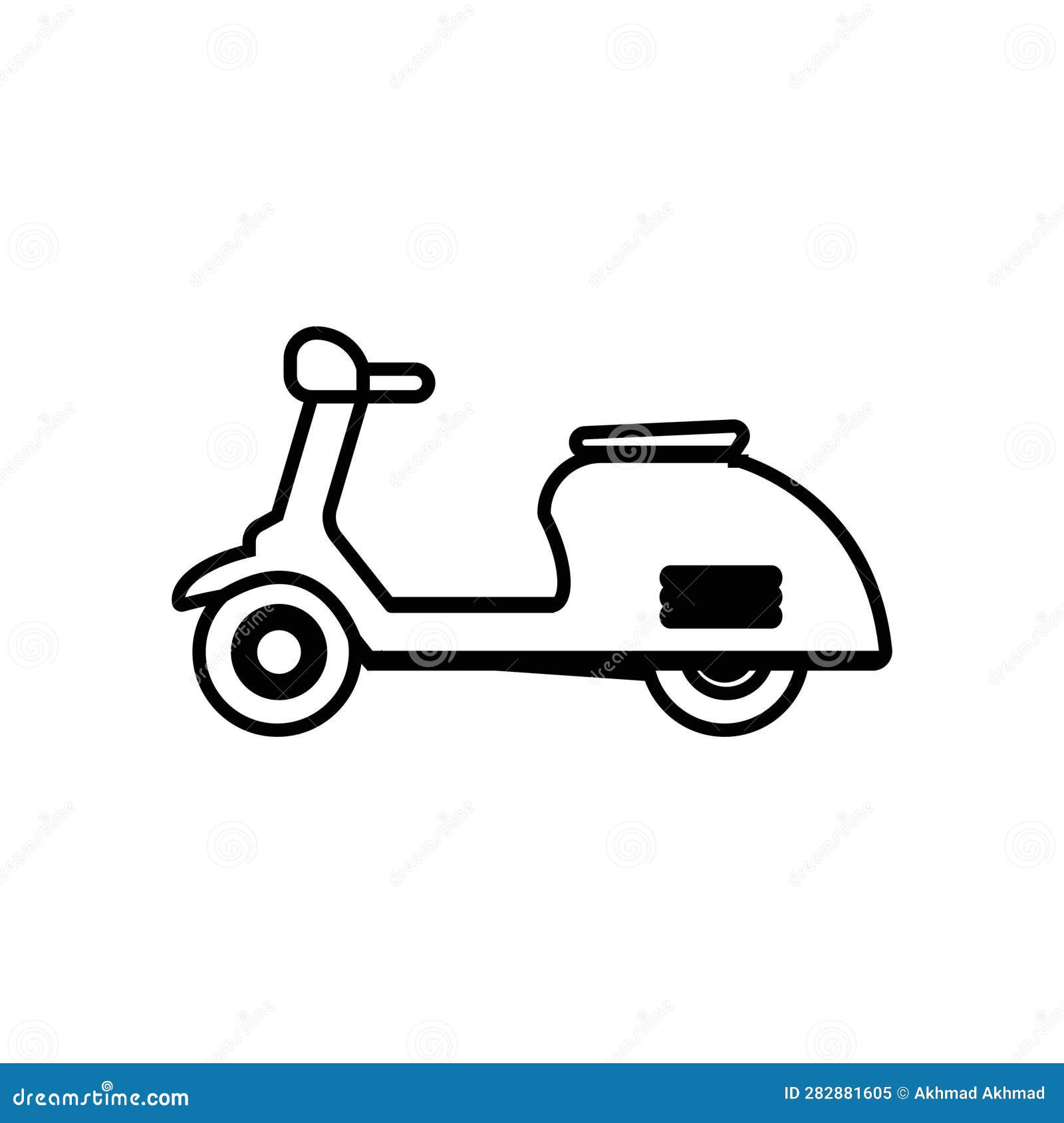 Vespa scooter icon stock vector. Illustration of isolated - 282881605