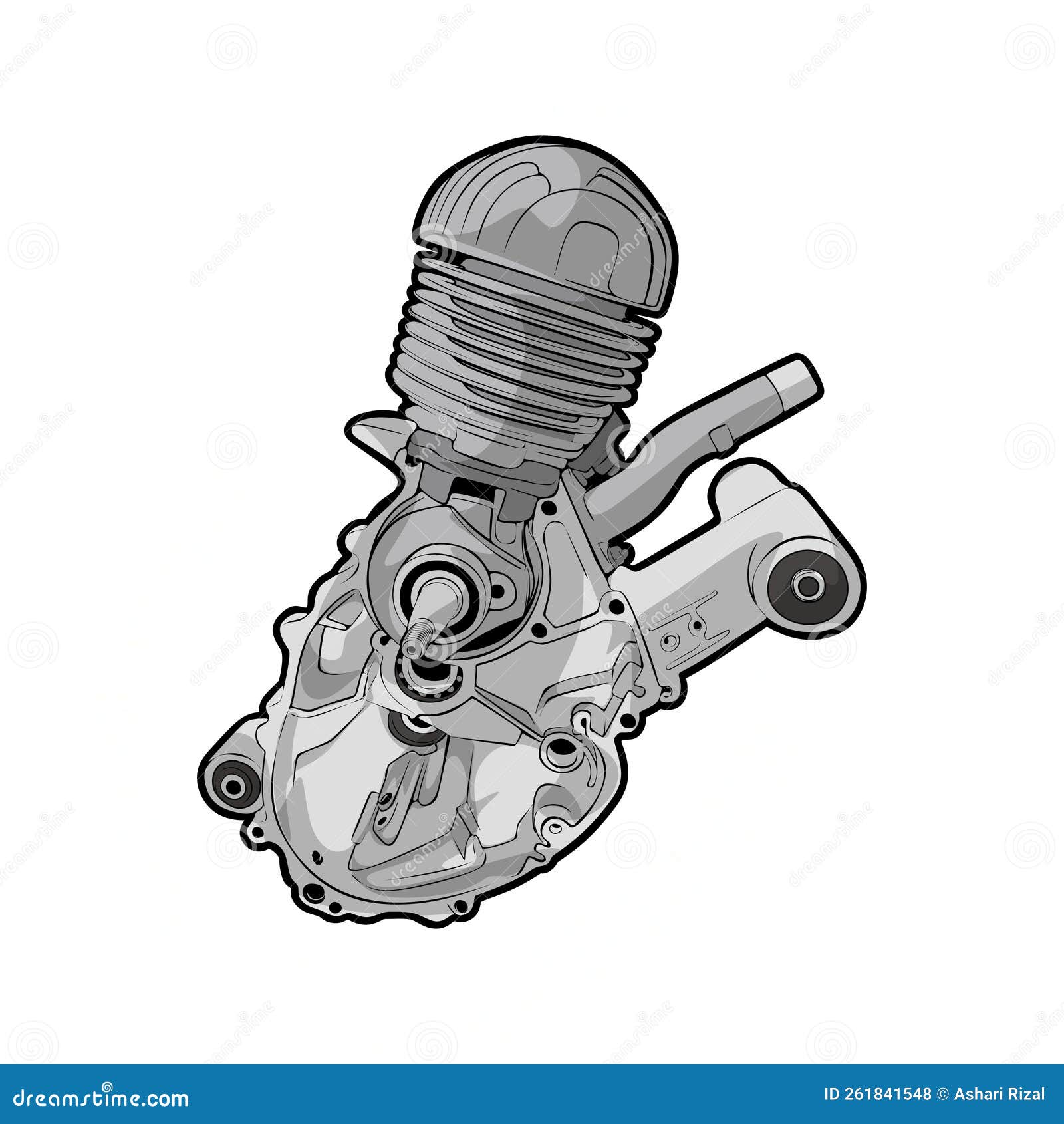 Vespa special engine stock illustration. Illustration of engine - 261841548