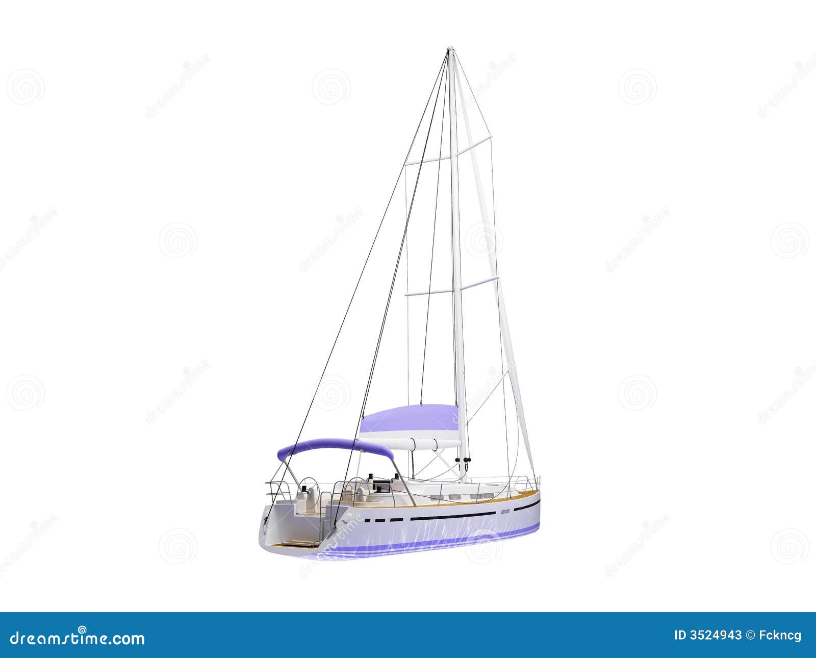 Vessel Boat Isolated Back View Stock Illustration - Illustration of ...