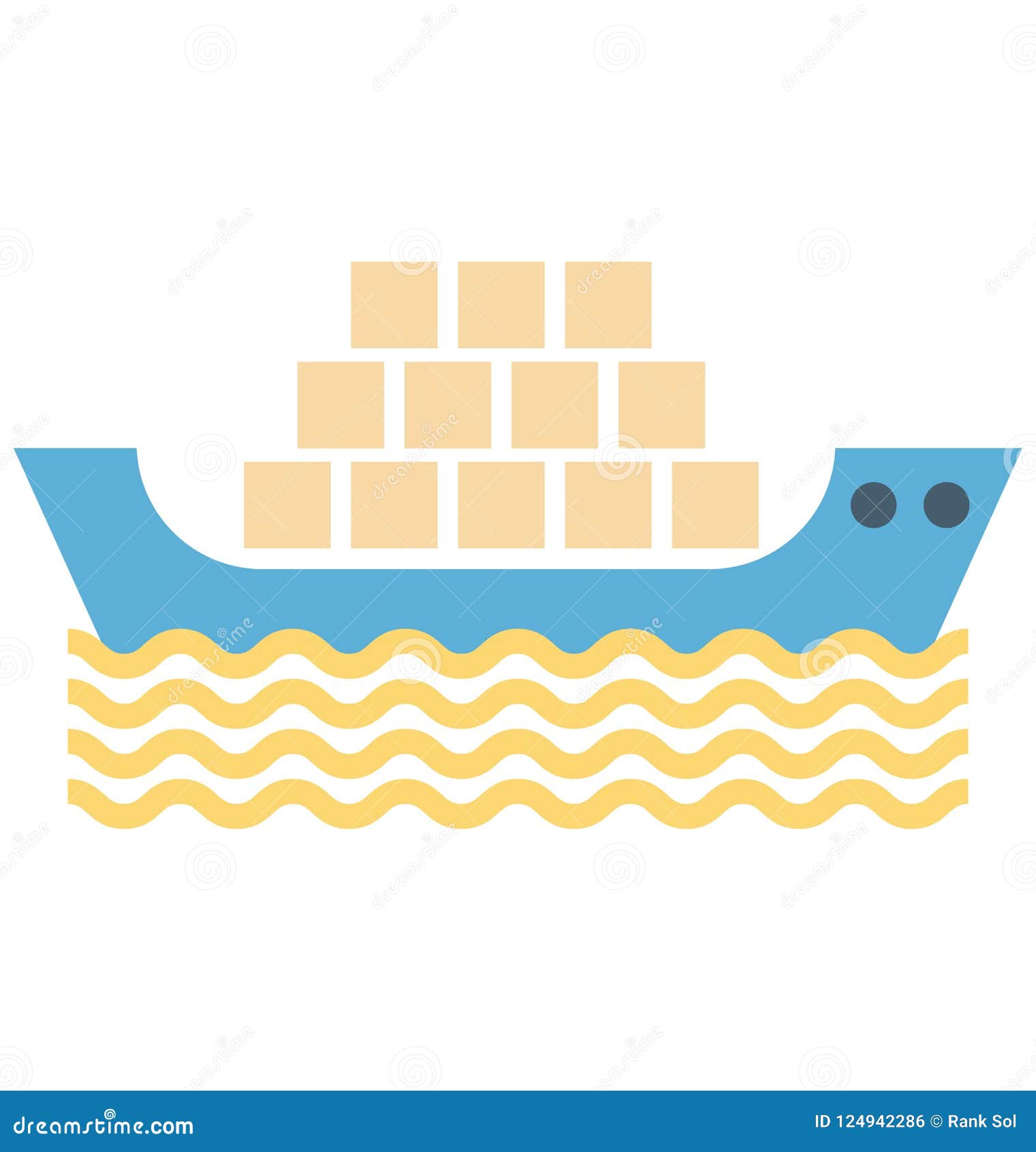 Vessel Color Isolated Vector Icon Editable Stock Vector - Illustration ...