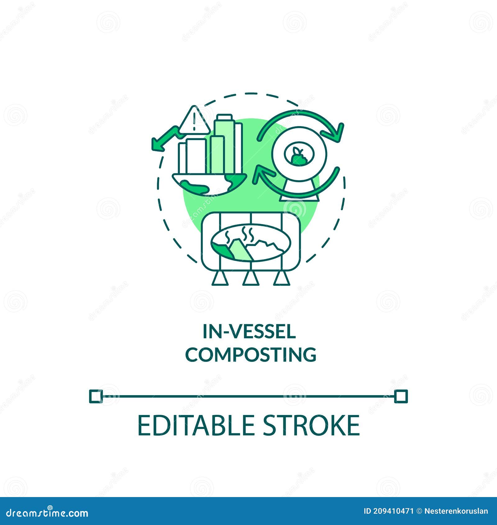 In-vessel Composting RGB Color Icon Vector Illustration | CartoonDealer ...