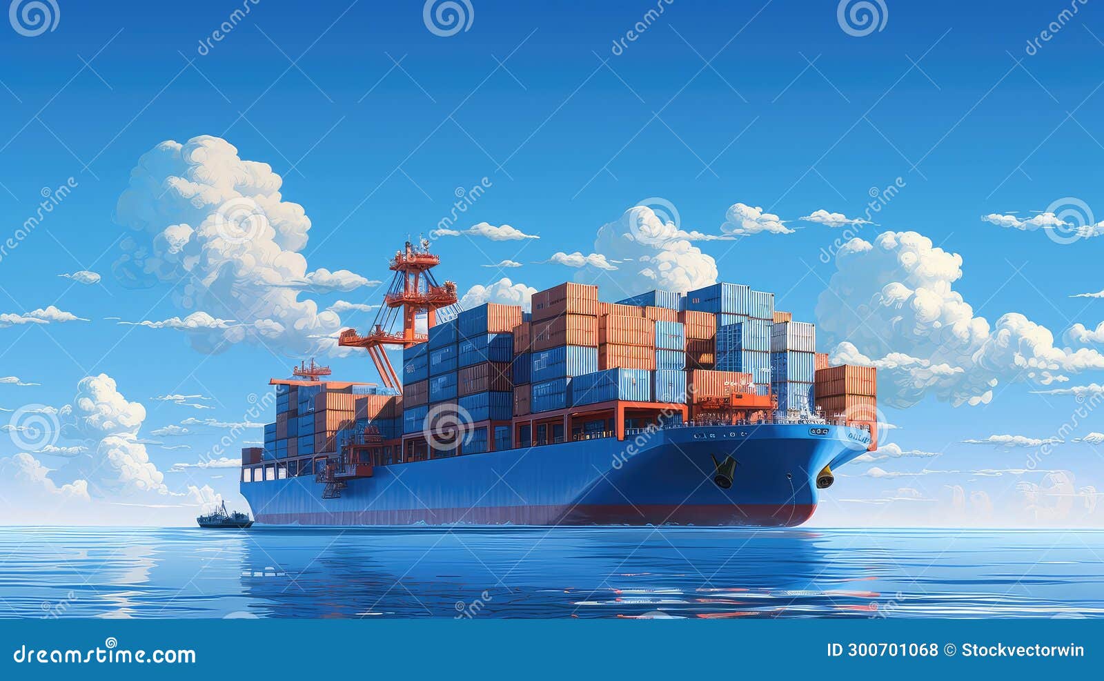 Vessel crane ship cargo stock illustration. Illustration of lifting ...