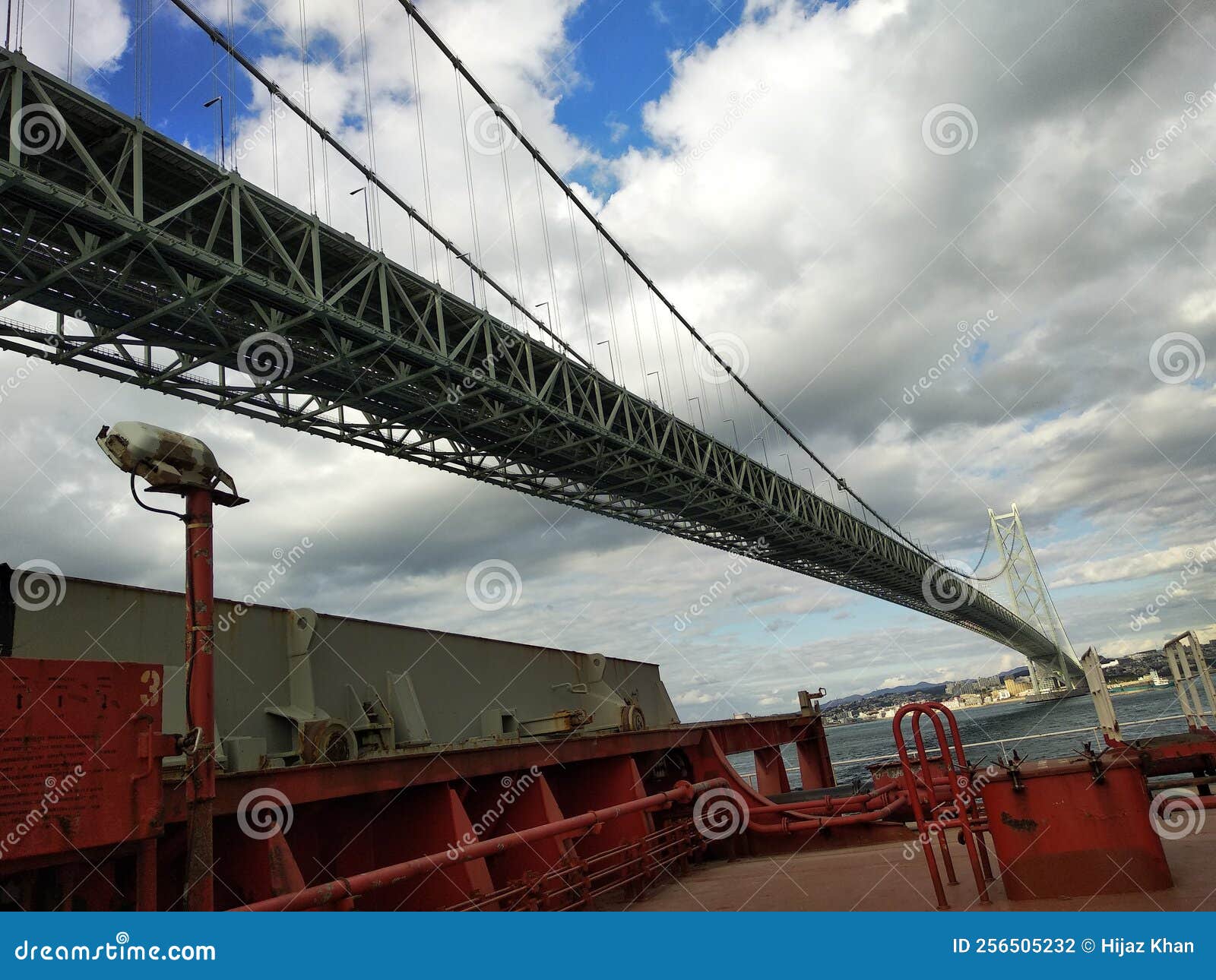 A vessel crossing bridge stock photo. Image of pier - 256505232