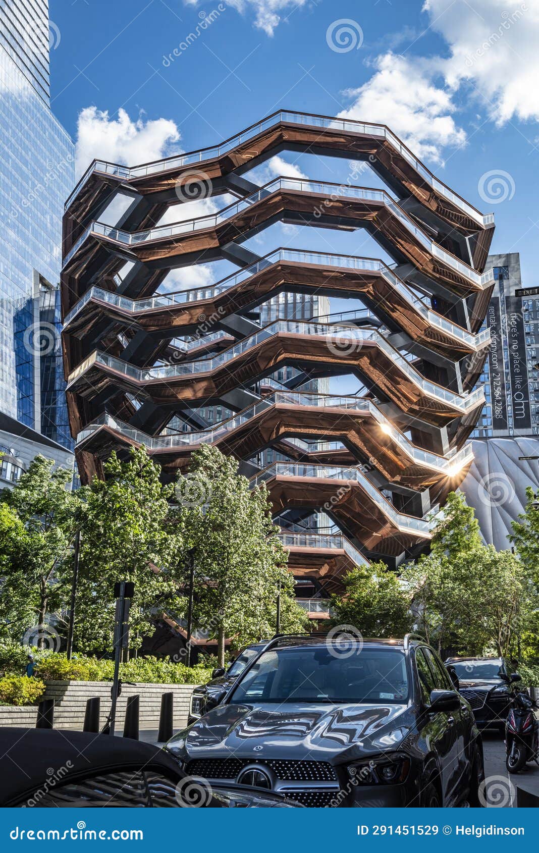 The Vessel at hudson yard stock image. Image of business - 291451529