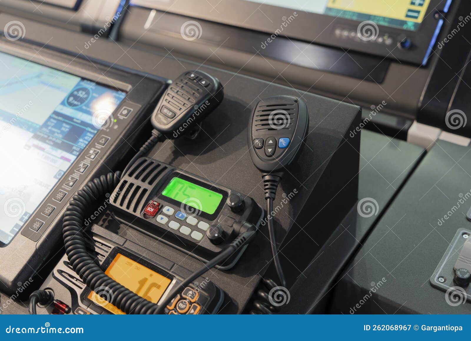 Vessel Nautical Navigational Control Panel Stock Image - Image of boat ...