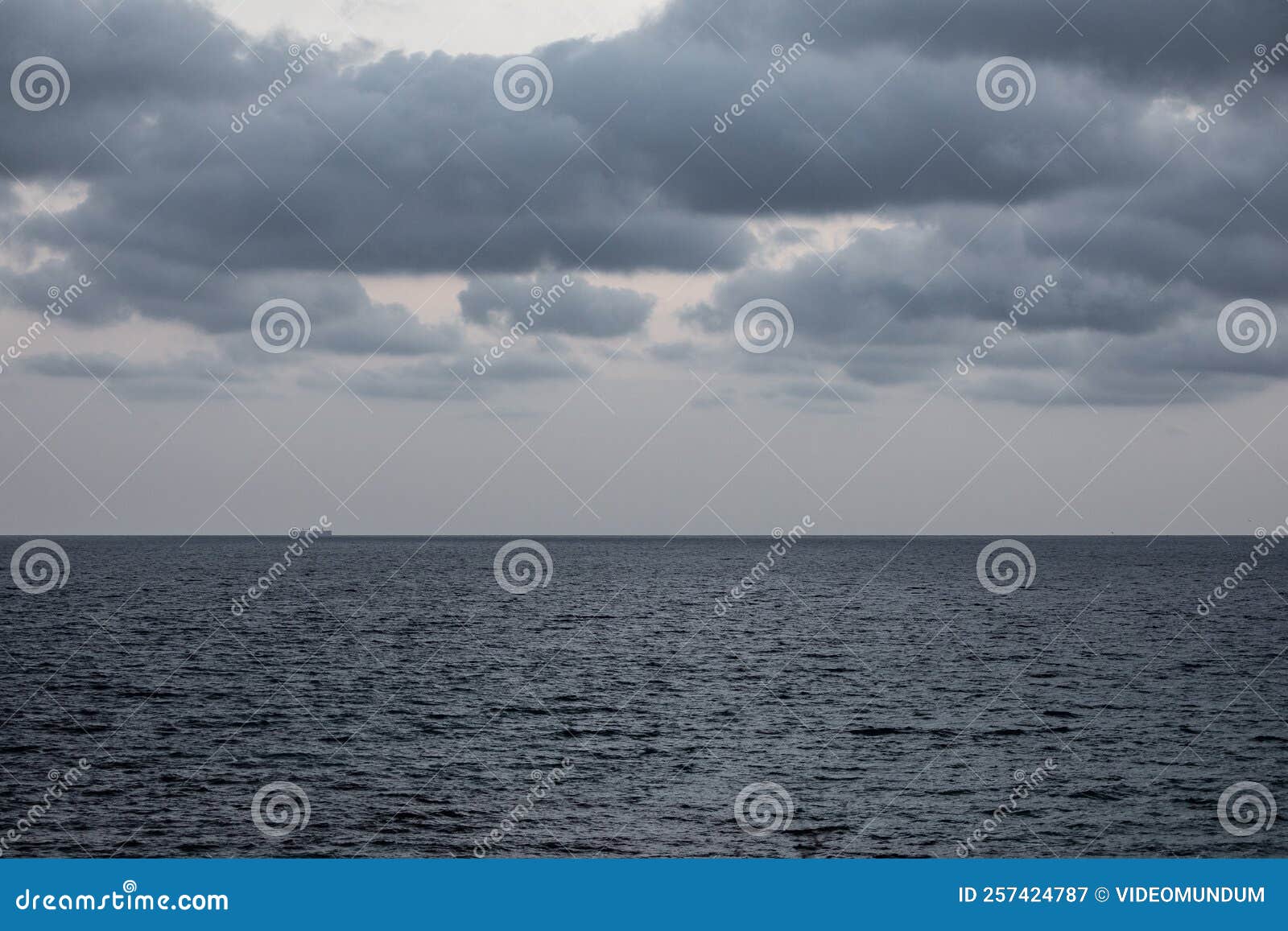 Vessel on the ocean stock image. Image of horizon, landscape - 257424787