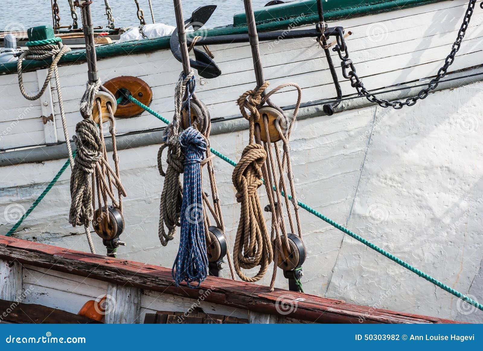 Vessel part stock photo. Image of pulley, ship, rope - 50303982