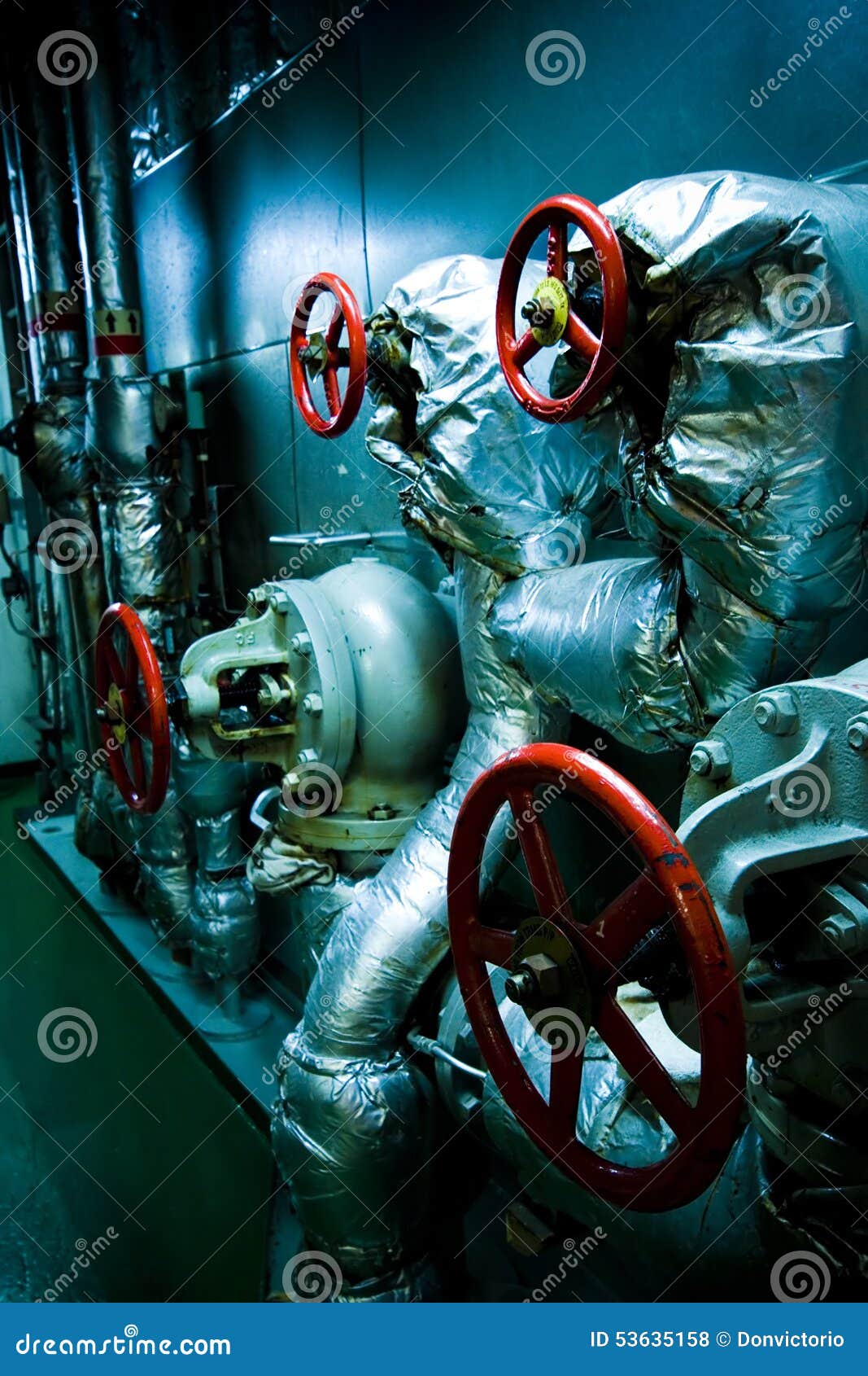 Vessel S ( Ship ) Engine Room Space. Stock Photo - Image of dark, boat ...