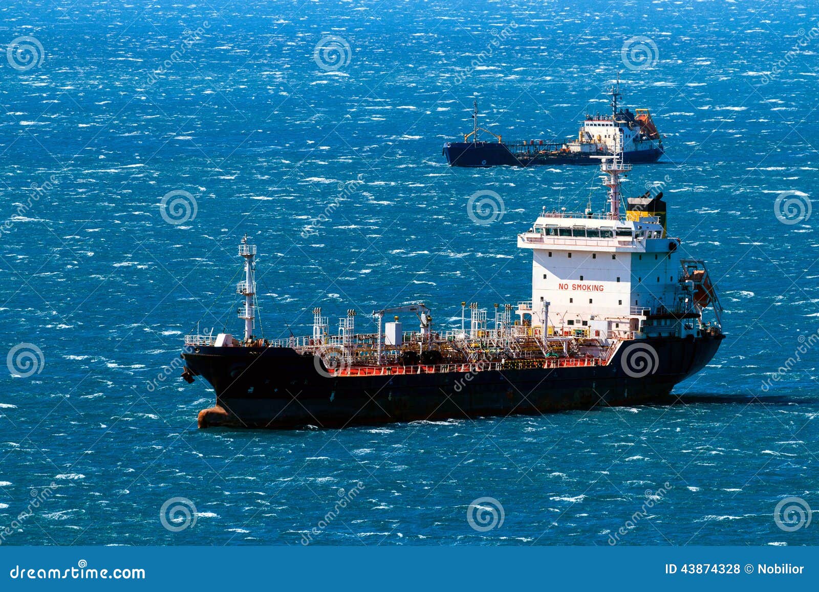 Vessel in a sea stock photo. Image of export, exploration - 43874328
