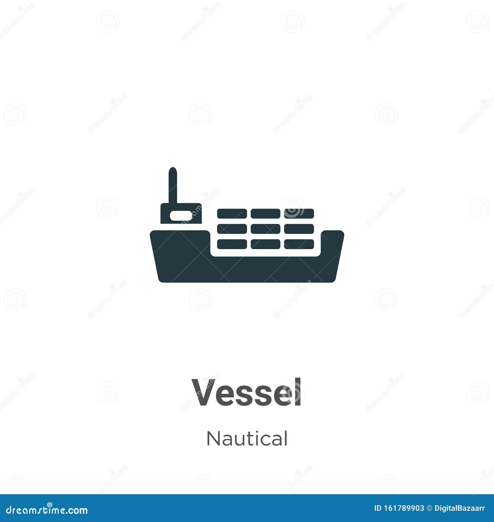 Vessel Vector Icon on White Background. Flat Vector Vessel Icon Symbol ...