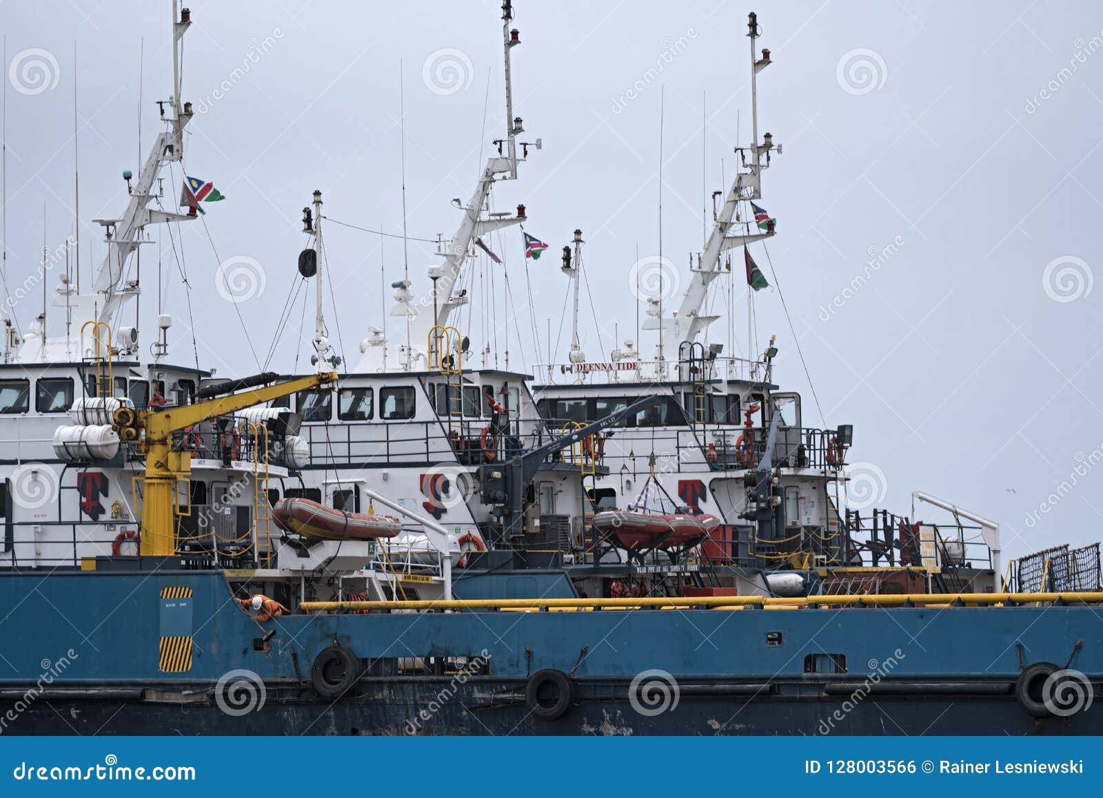 Vessels in the Atlantic Harbor of Walvis Bay, Namibia Editorial Photo ...