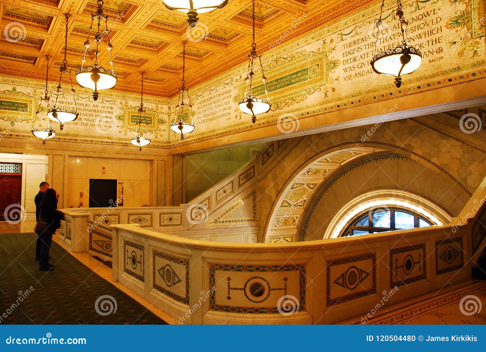 Vestíbulo Principal, Centro Cultural De Chicago Imagen editorial ...
