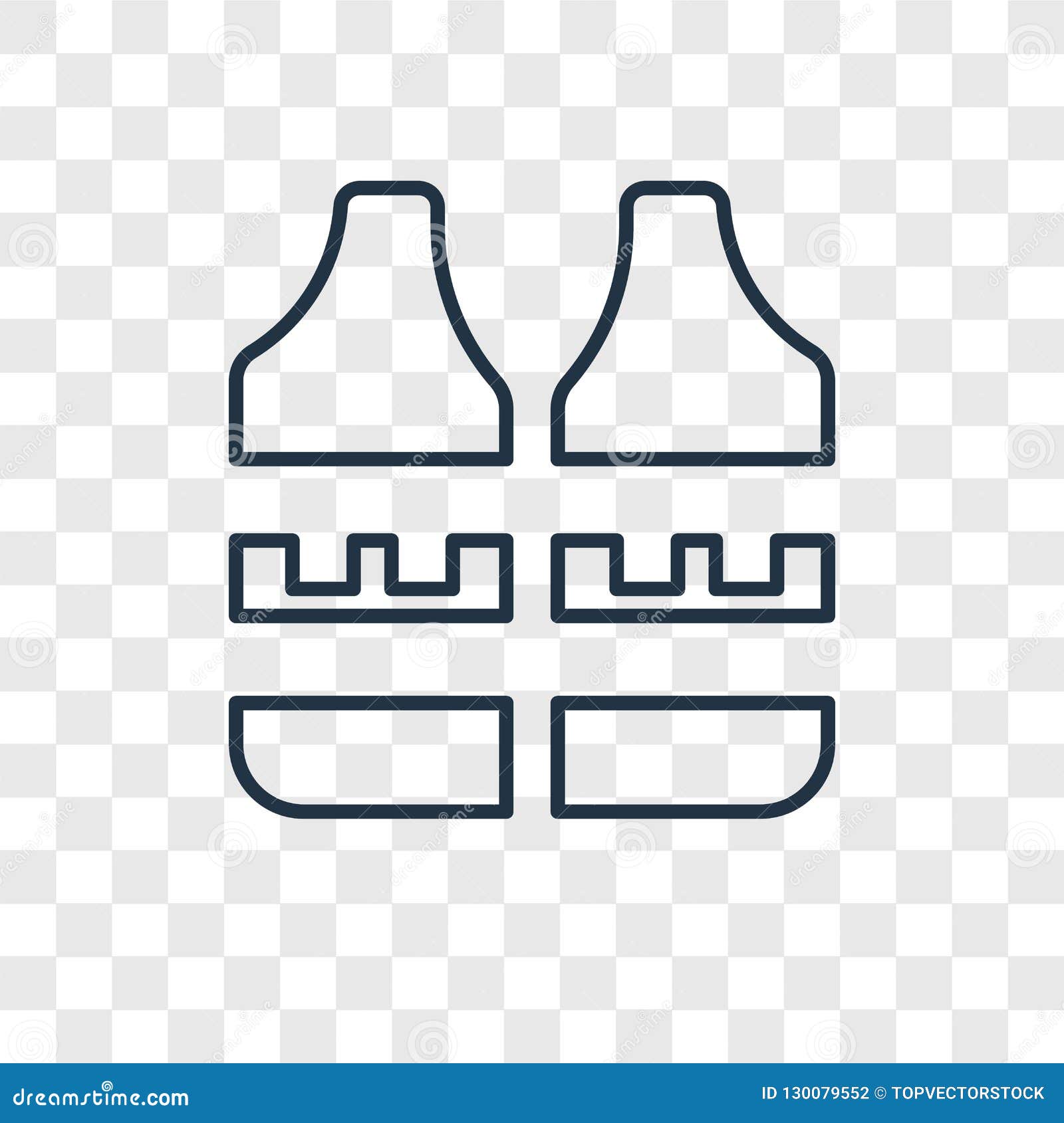 Vest Concept Vector Linear Icon Isolated on Transparent Background ...