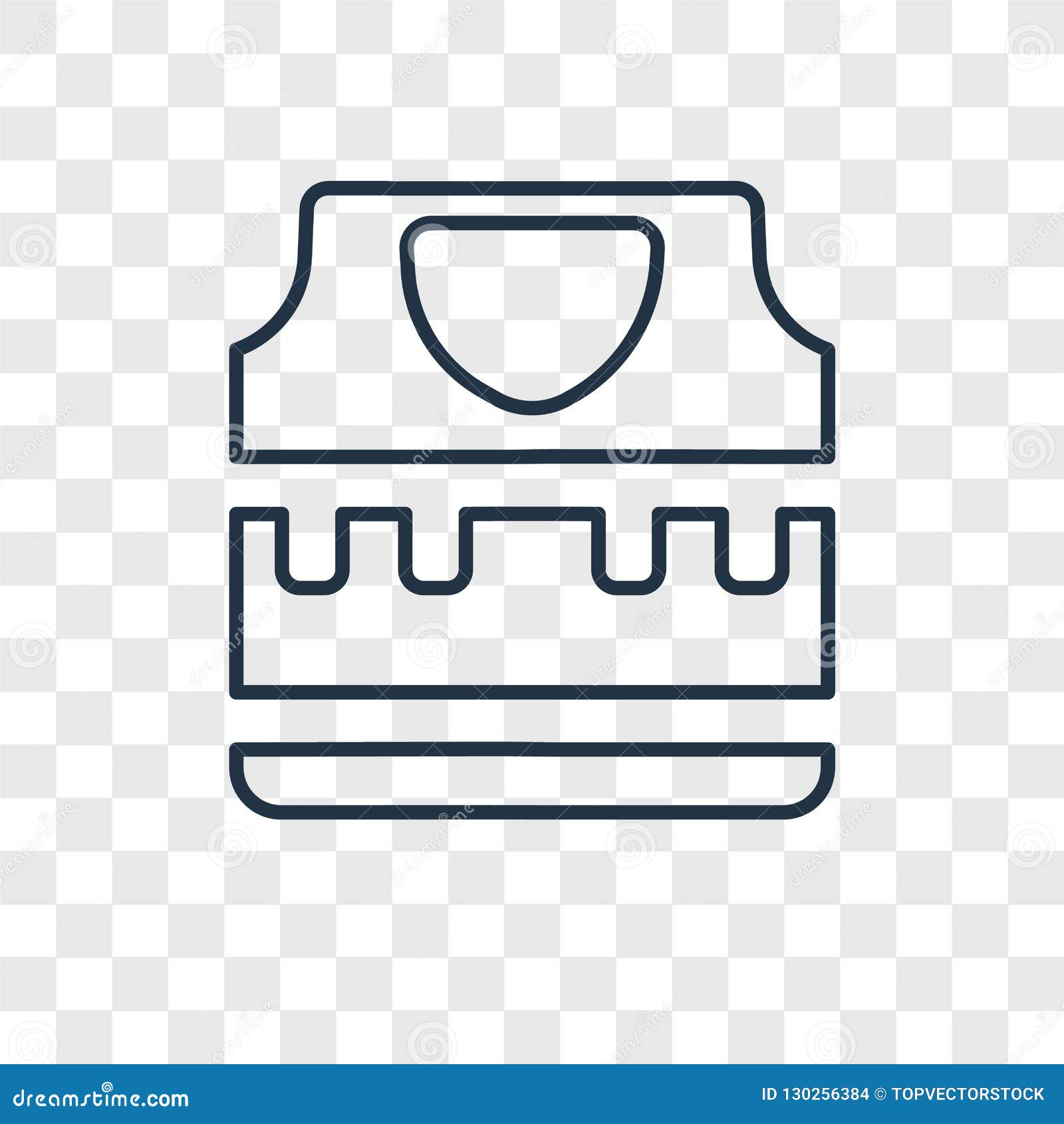 Vest Concept Vector Linear Icon Isolated on Transparent Background ...