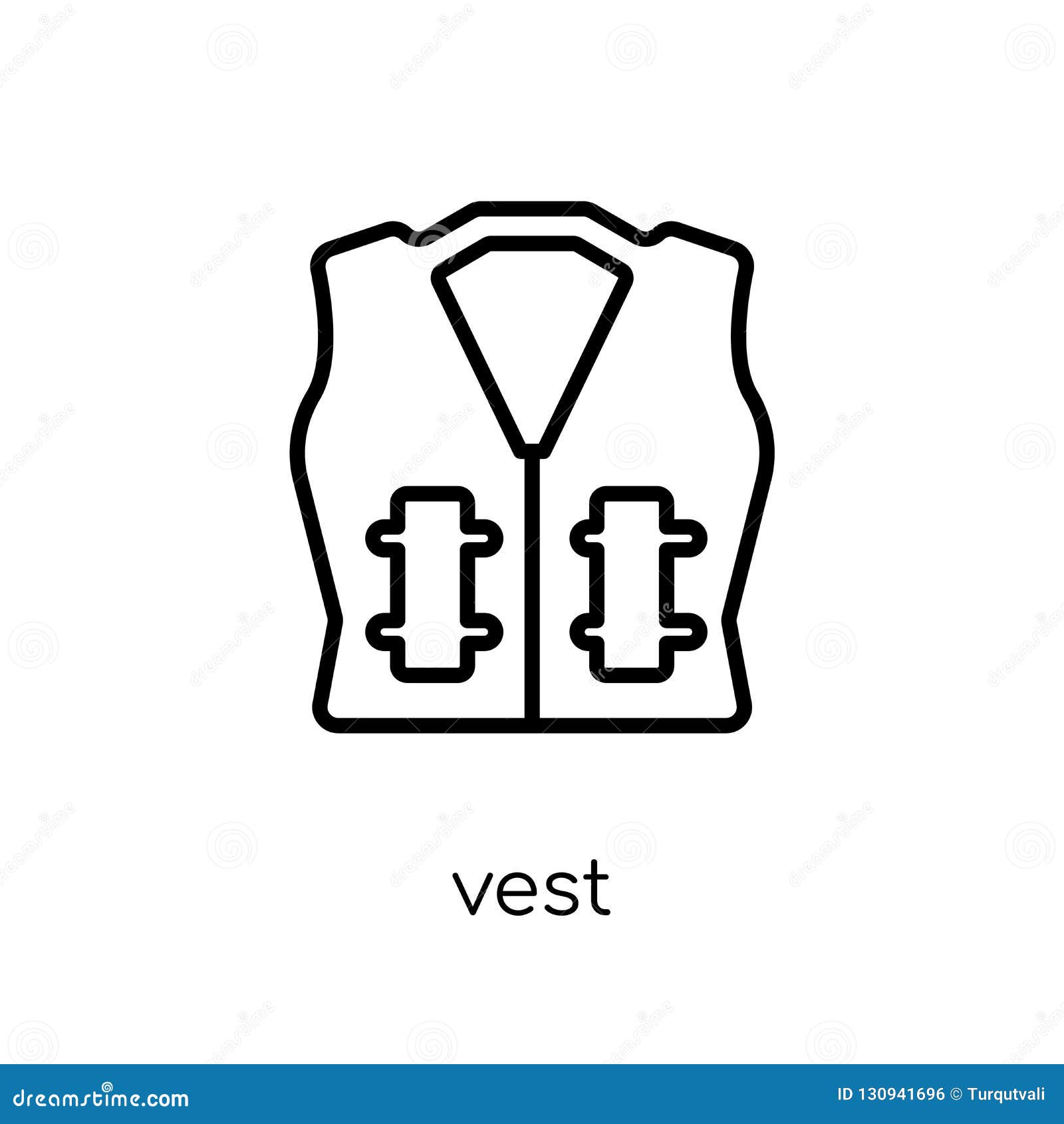 Vest icon from collection. stock vector. Illustration of life - 130941696