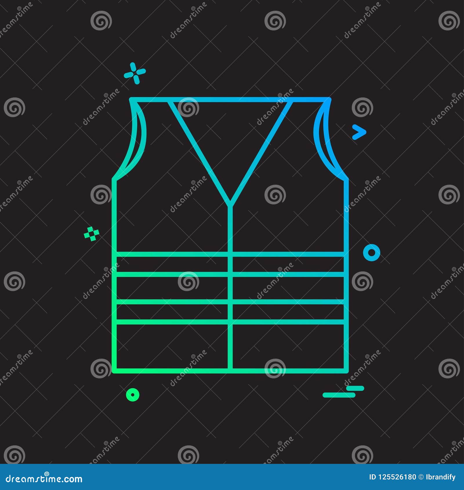 Vest icon vector design stock vector. Illustration of vector - 125526180