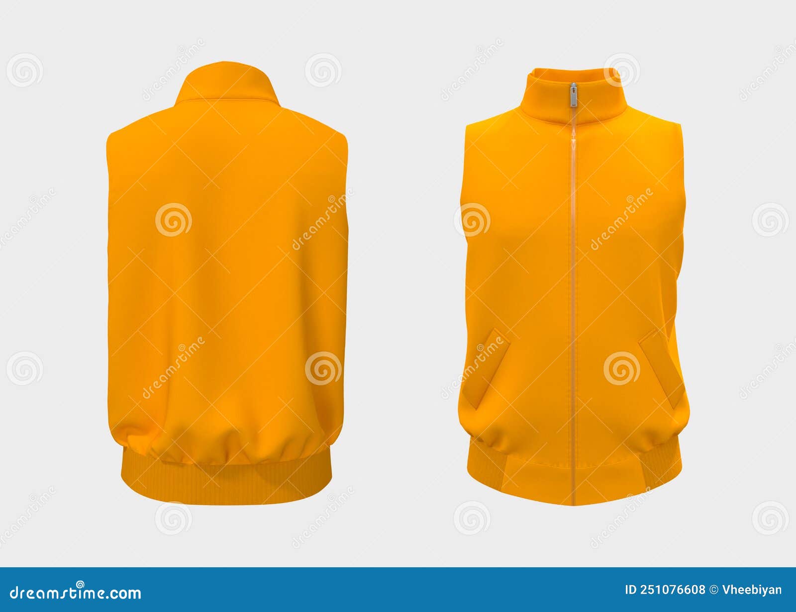 Vest Tracksuit Jacket Mockup, 3d Illustration, 3d Rendering Stock ...