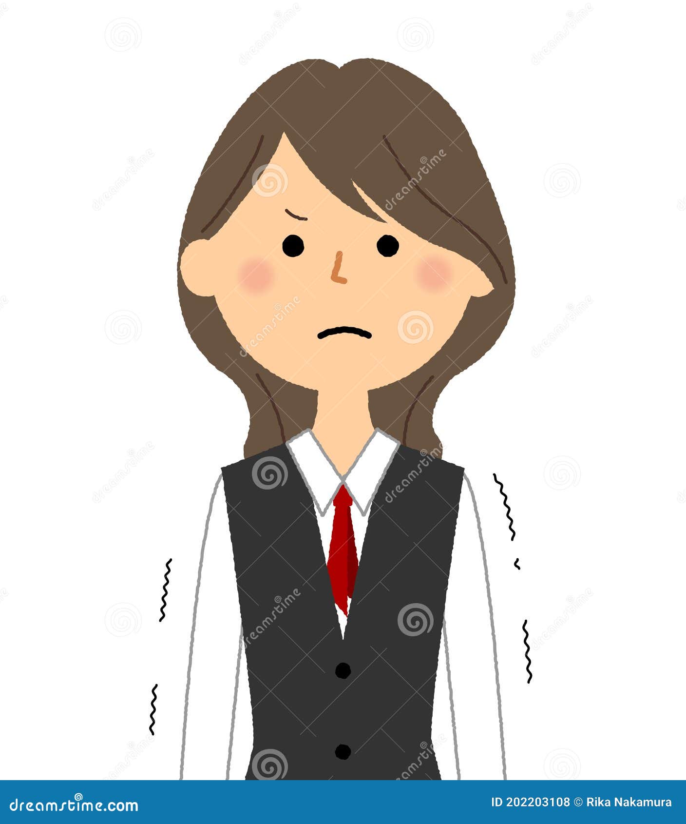 A Woman In A Regrettable Uniform Cartoon Vector | CartoonDealer.com ...