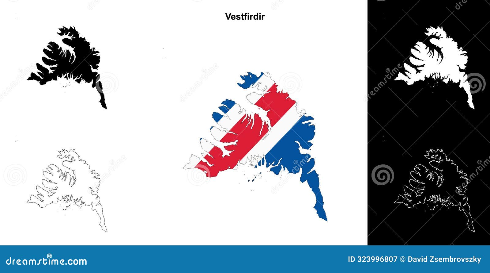 Westfjords Region Iceland Island, Regions Of Iceland Map Vector ...