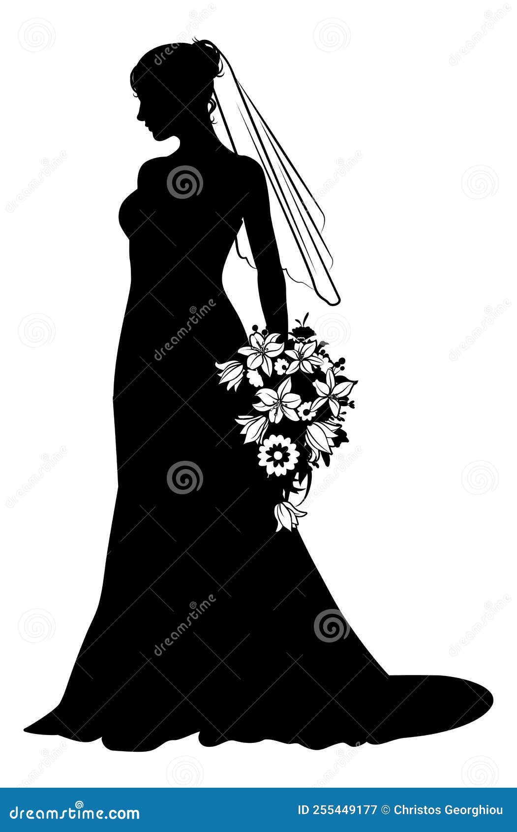 Vestido De Noiva De Noiva Silhueta Mulher Design Ilustração do Vetor ... Vestido De Noiva De Noiva Silhueta Mulher Design Ilustração do Vetor ...