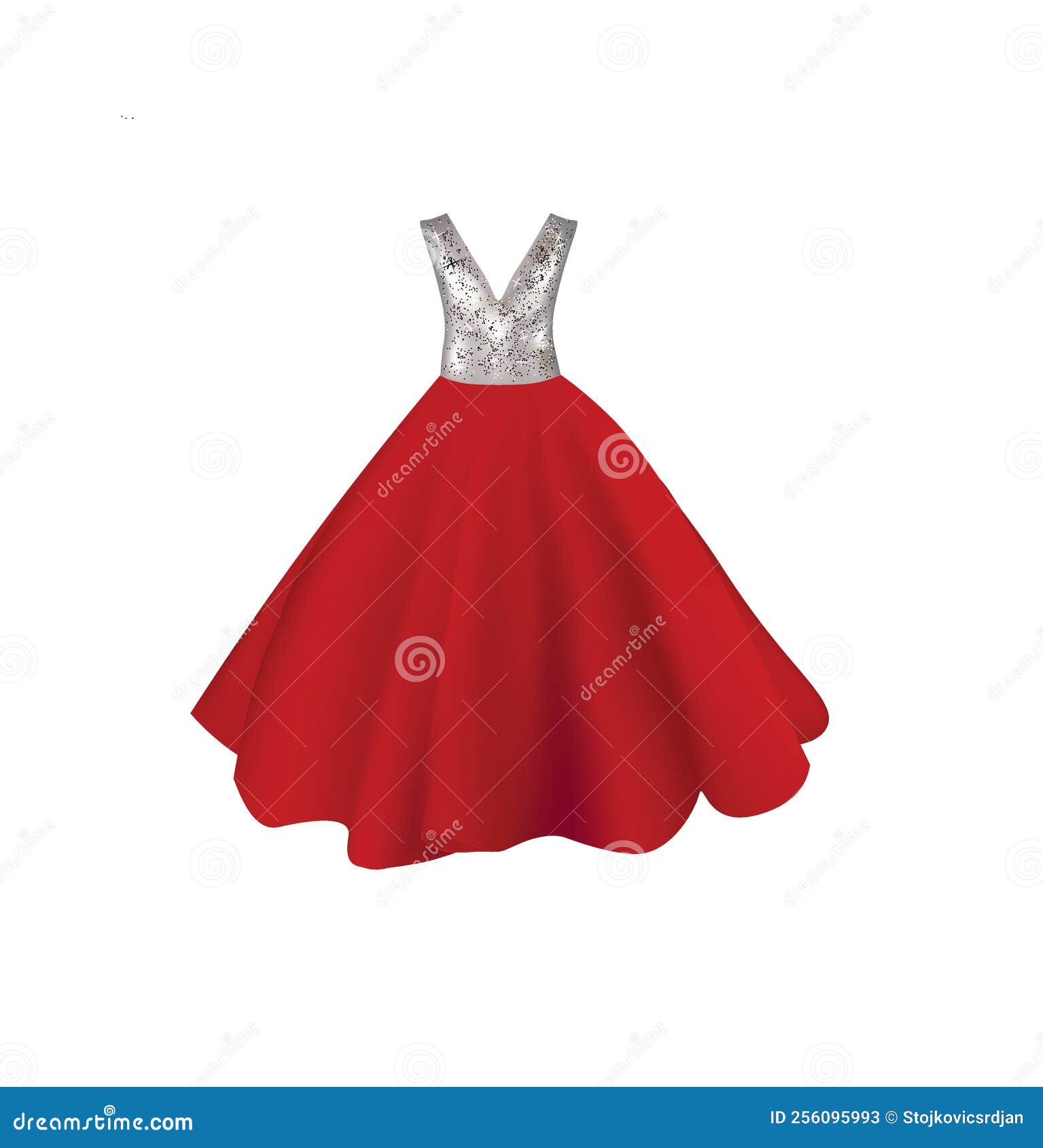 Vestido rojo y blanco ilustración del vector. Ilustración de hermoso ... Vestido rojo y blanco ilustración del vector. Ilustración de hermoso ...