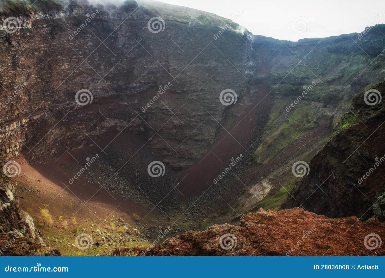 Vesuvio Volcano crater stock photo. Image of europe, ischia - 28036008