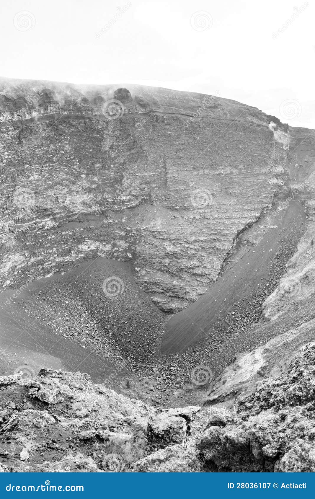 Vesuvio Volcano crater stock image. Image of clods, landscape - 28036107