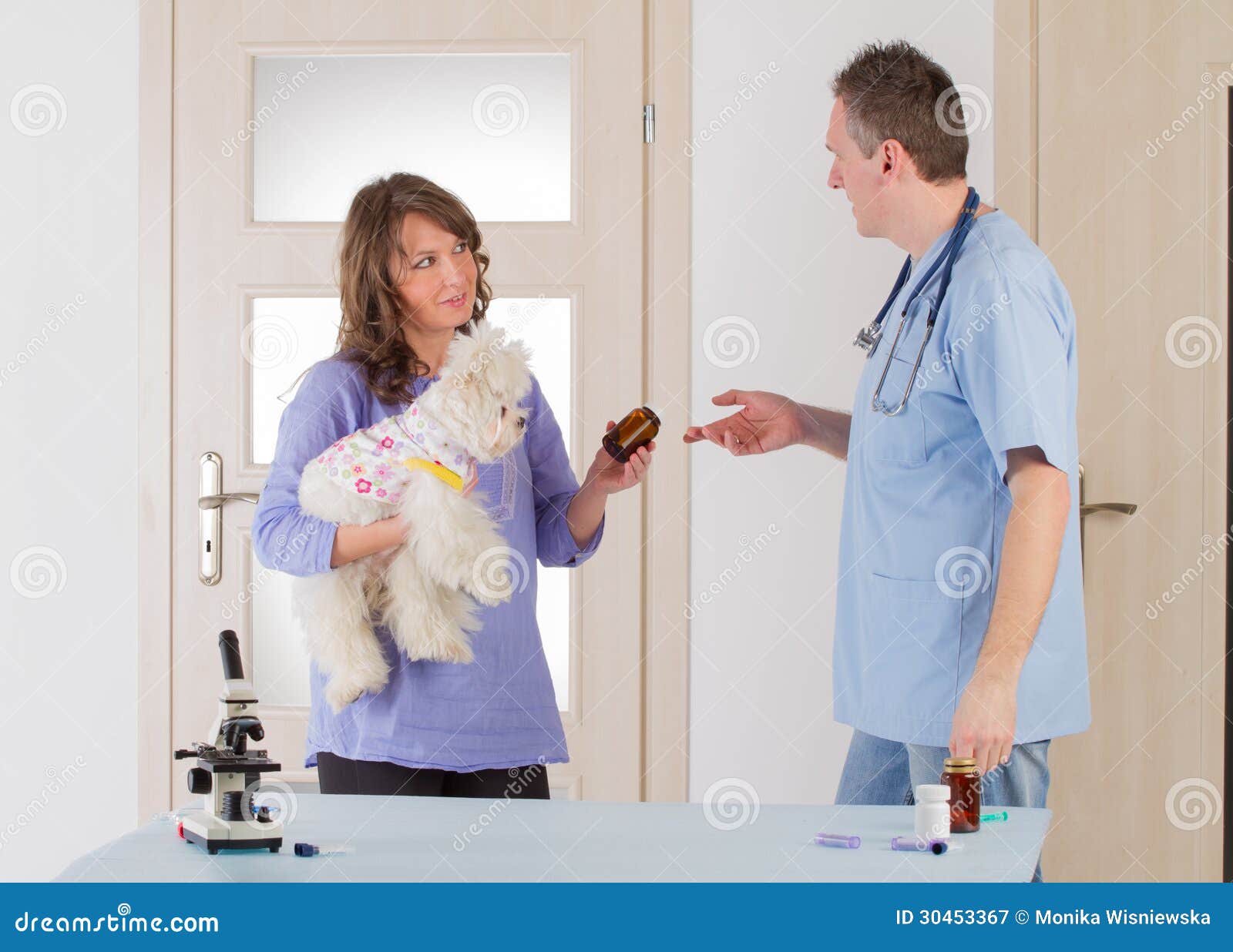 Vet dog and client stock image. Image of healthcare, client - 30453367
