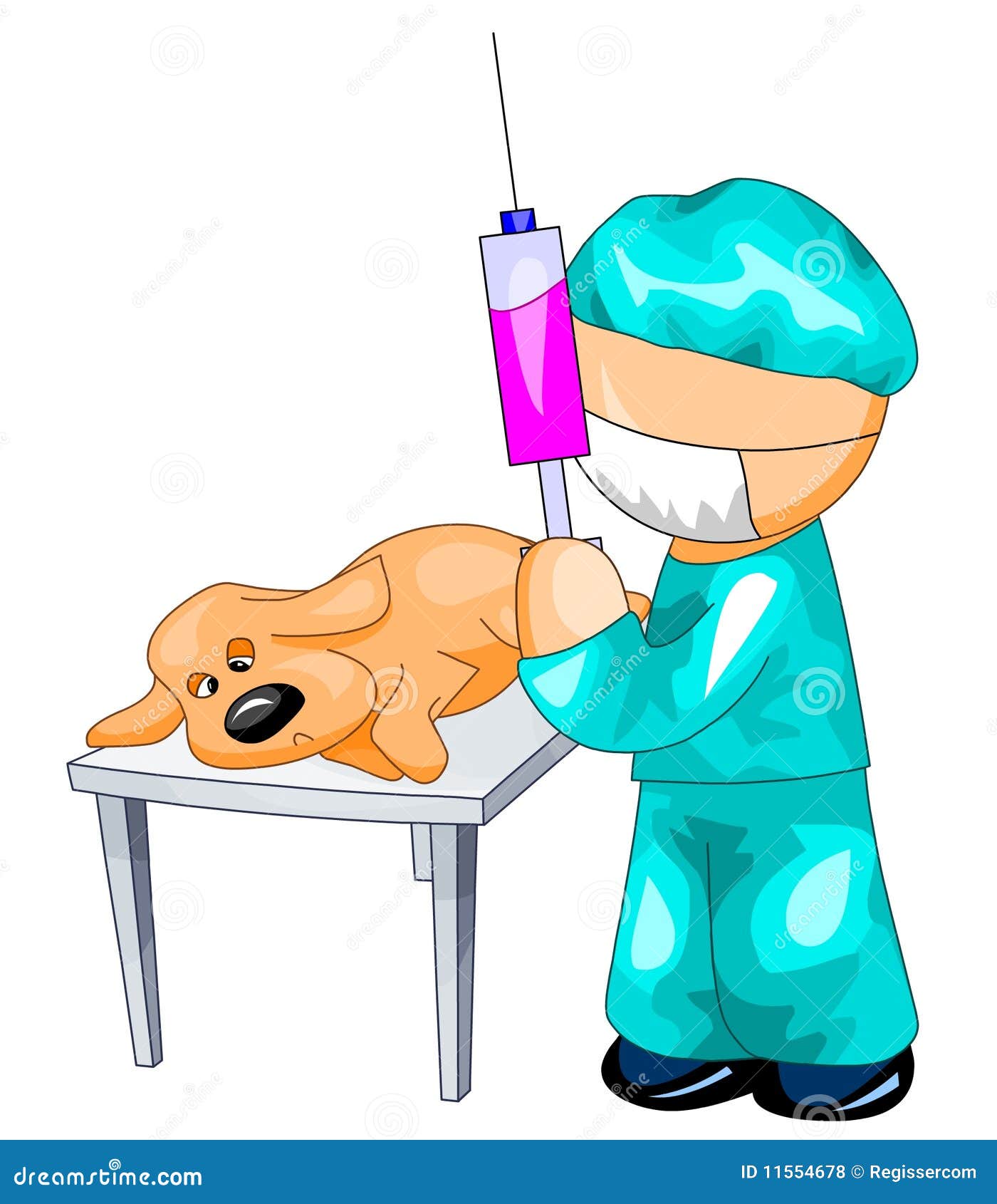 Vet Gives A Dog An Injection Royalty-Free Stock Image | CartoonDealer ...