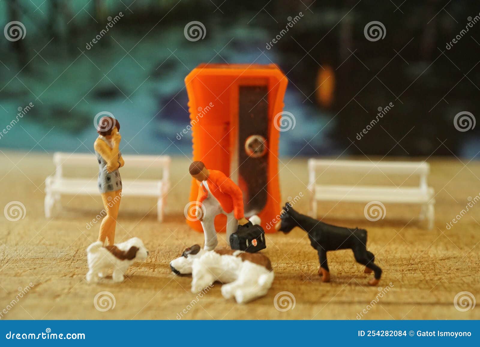 The Vet is Treating a Sick Dog. Sad Dog Owner Stock Photo - Image of ...