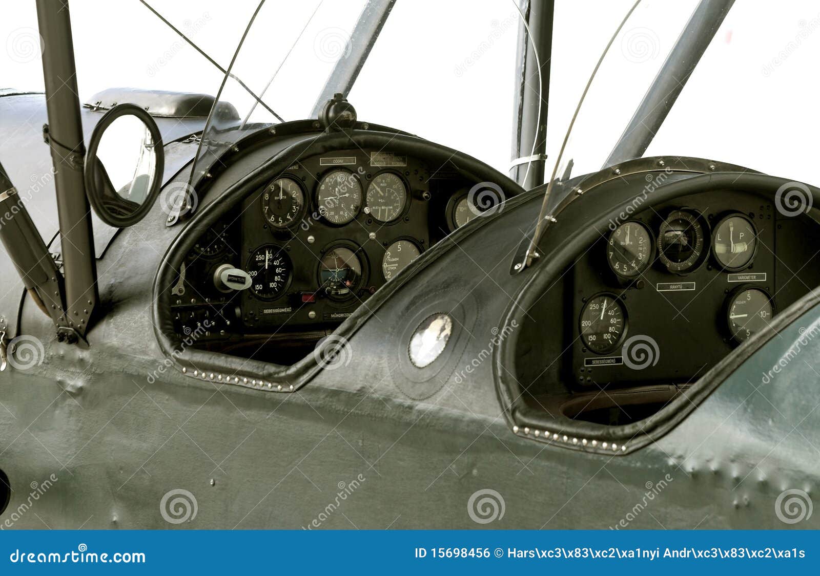 Airplane Cockpit Control Panel Showing Flight Instruments Royalty-Free ...