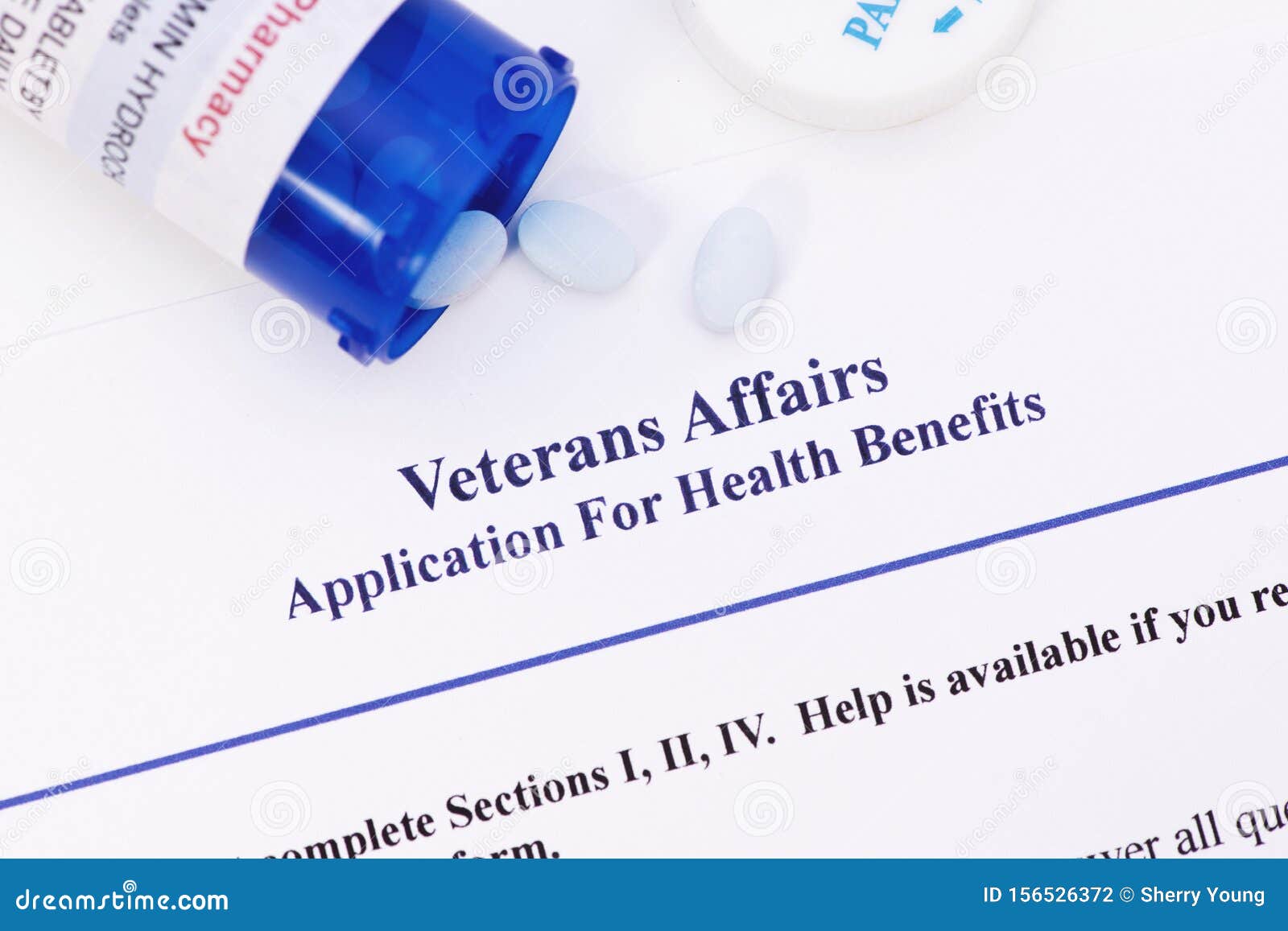 Veteran Application for Benefits Stock Photo - Image of document ...