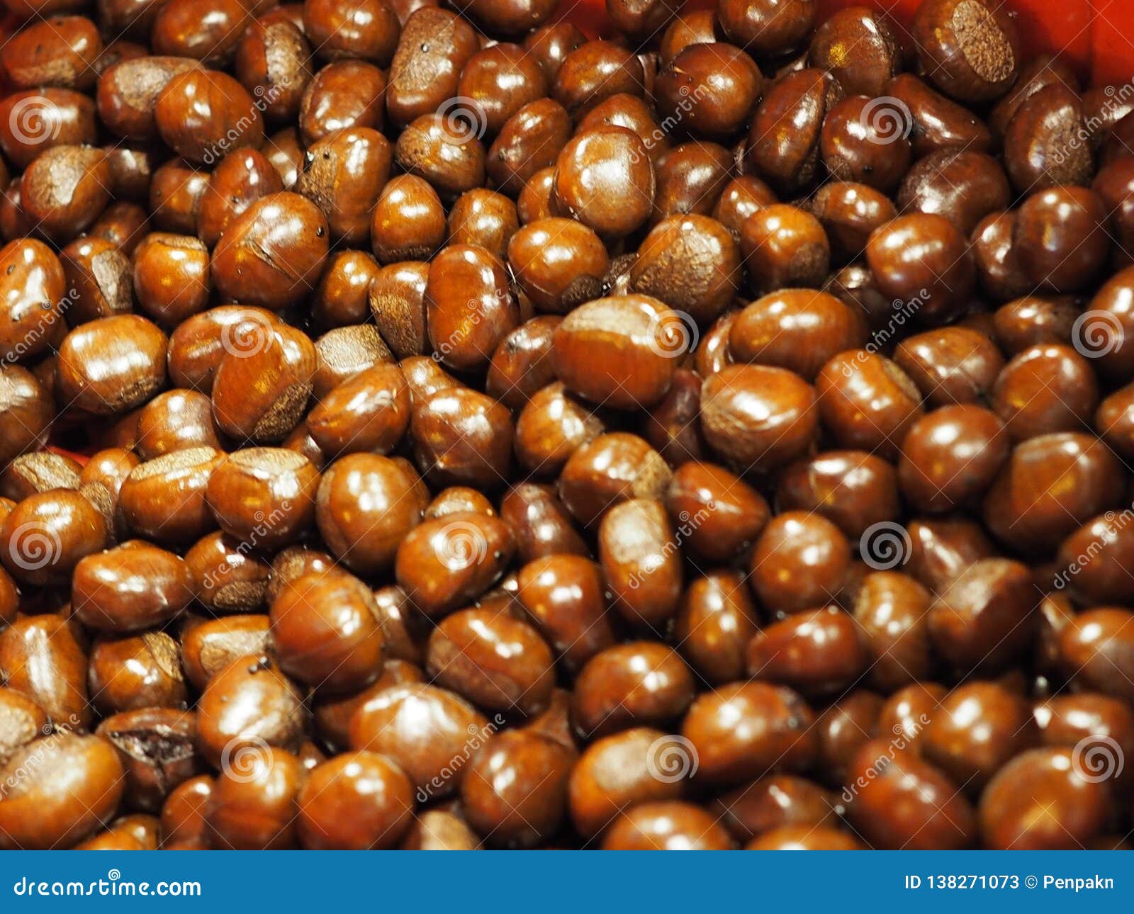 Veteran Brown Hard Shell Fruit Roasted Stock Image - Image of closeup ...