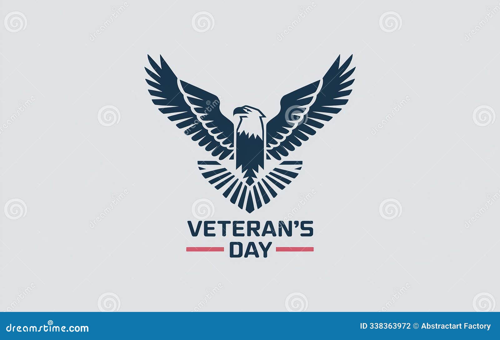 Veteran S Day Eagle Symbol with Patriotic Design Stock Illustration ...